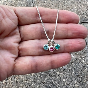 Birthstone, Charm Only, Tiny Birthstone, Birthstones, Sterling Silver ...