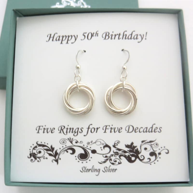 50th Earrings Women - Etsy