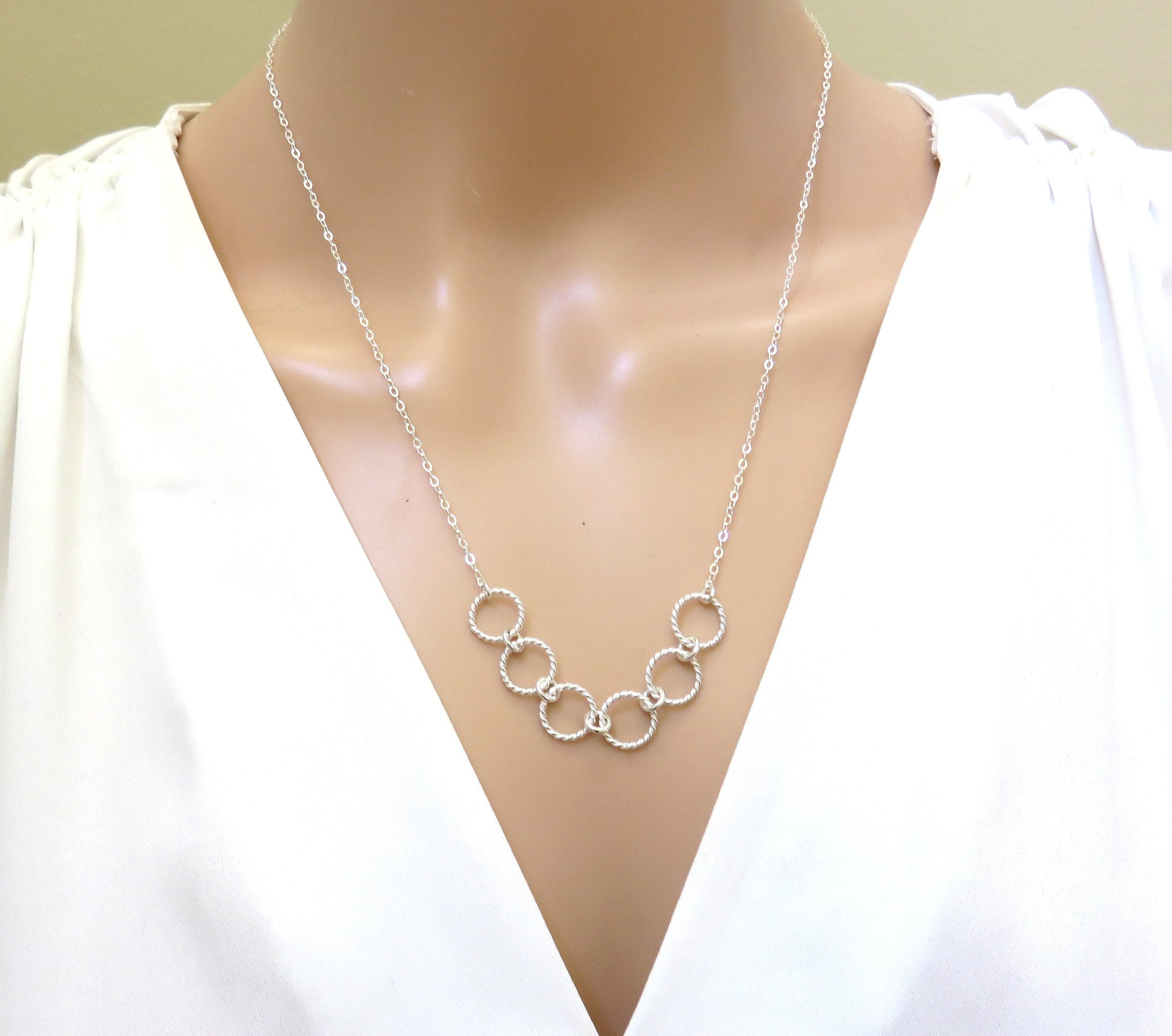 60th Birthday Gifts for Women, Six Rings Necklace, 60th Birthday ...