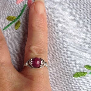 Natural Ruby Sterling Silver wire-wrapped ring size 6.5 | Etsy
