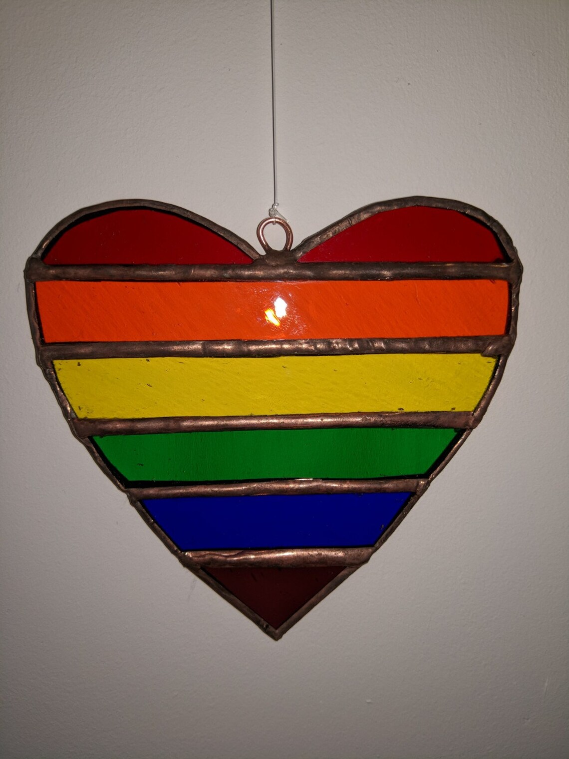 Gay Pride Stained Glass Rainbow Heart 4 Different Styles. - Etsy