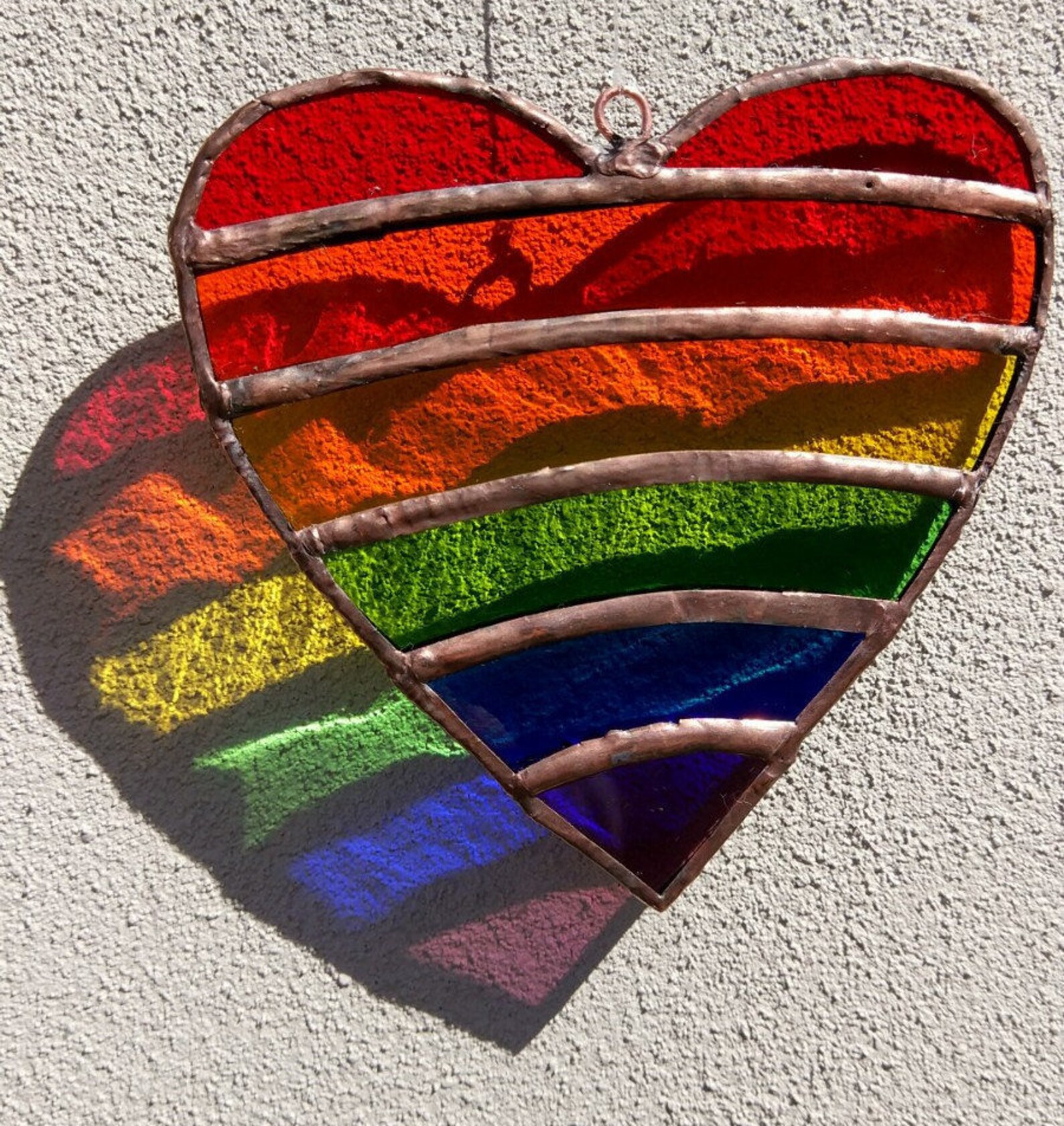 Gay Pride Stained Glass Rainbow Heart 4 Different Styles. - Etsy