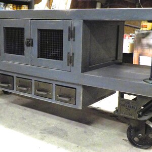 Steampunk Industrial Media Console Cart. - Etsy