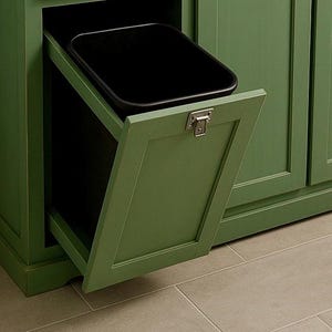 Beautiful Farmhouse Style Triple Trash Can Tip Out Cabinet - Etsy