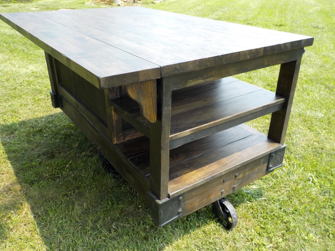 Industrial Steampunk Style Hand Made Factory Cart Kitchen - Etsy