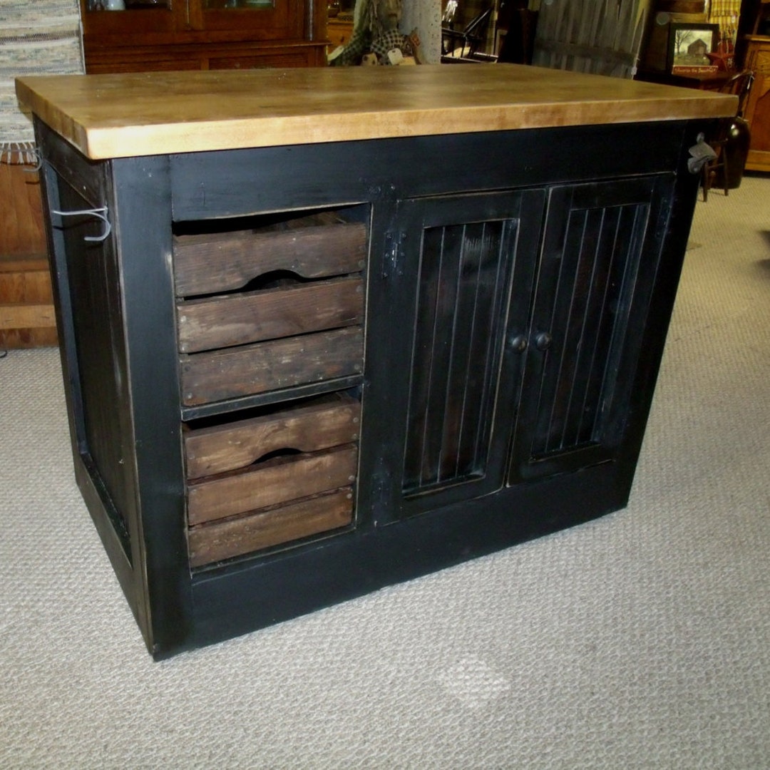 Modern Urban European Countryside Old World Kitchen Island/buffet - Etsy