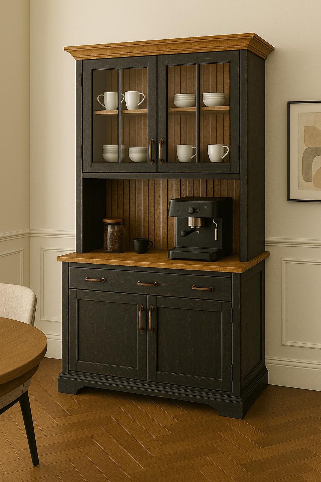 Beautiful Hand Built Coffee Bar Hutch. Custom Built Coffee Hutch ...