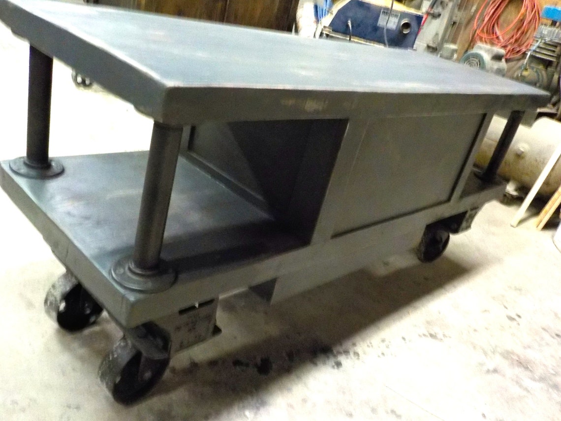 Steampunk Industrial Media Console Cart. - Etsy