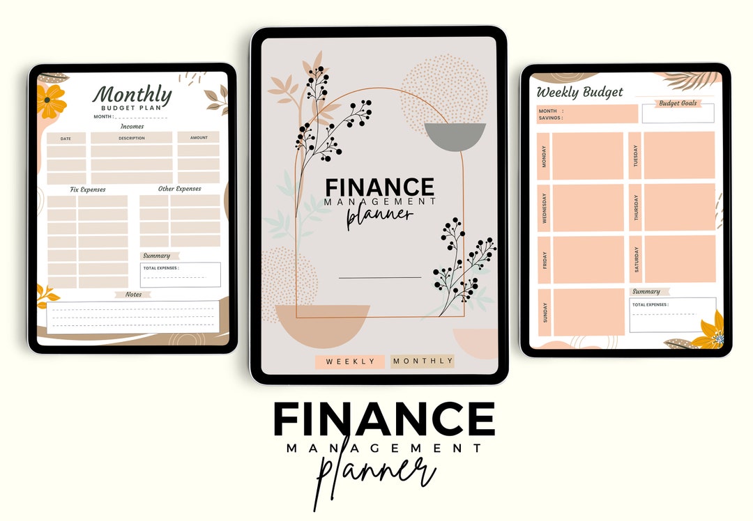 Finance and Budget Tracker & Planner - Digital - Printable, Finance ...