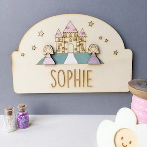 Princess Child's Door Plaque - Personalised Girl's Door Sign - Princess ...