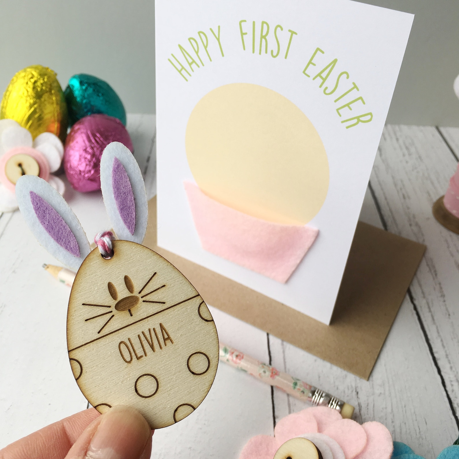 Baby's First Easter Card and Keepsake Ornament - Etsy