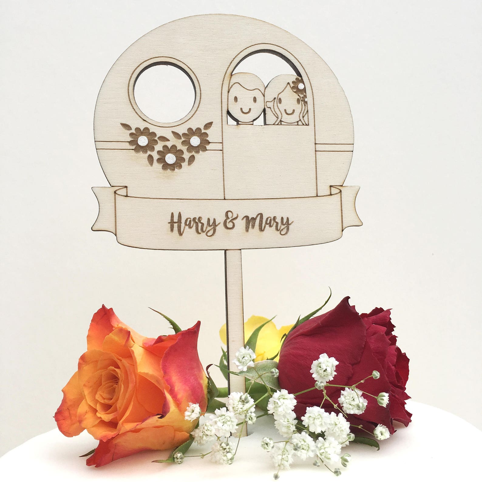 Vintage Caravan Wedding Cake Topper Wedding Topper Caravan | Etsy