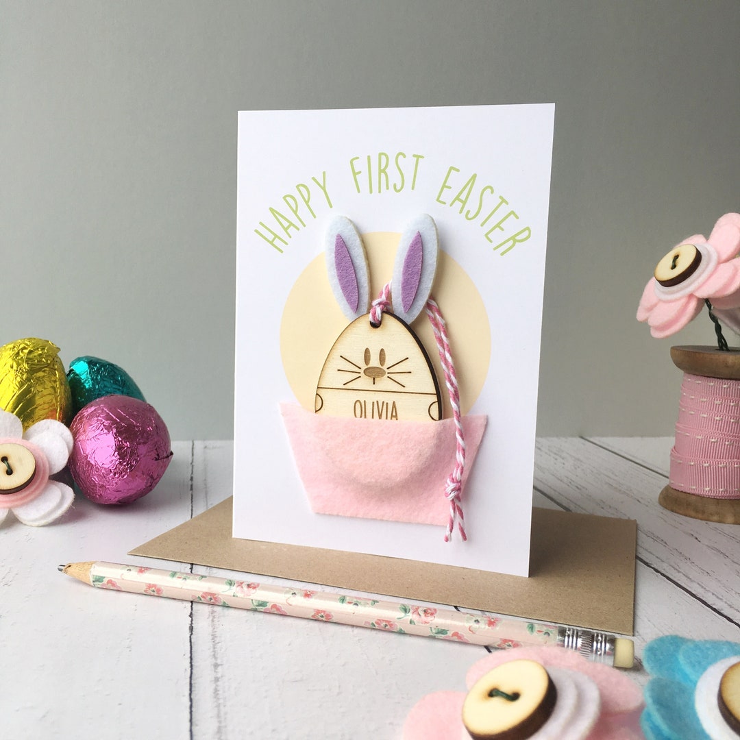 Baby's First Easter Card and Keepsake Ornament | Personalised 1st ...