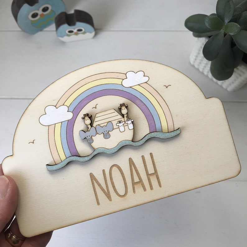 Noah's Ark Door Sign Personalised Child's Door - Etsy