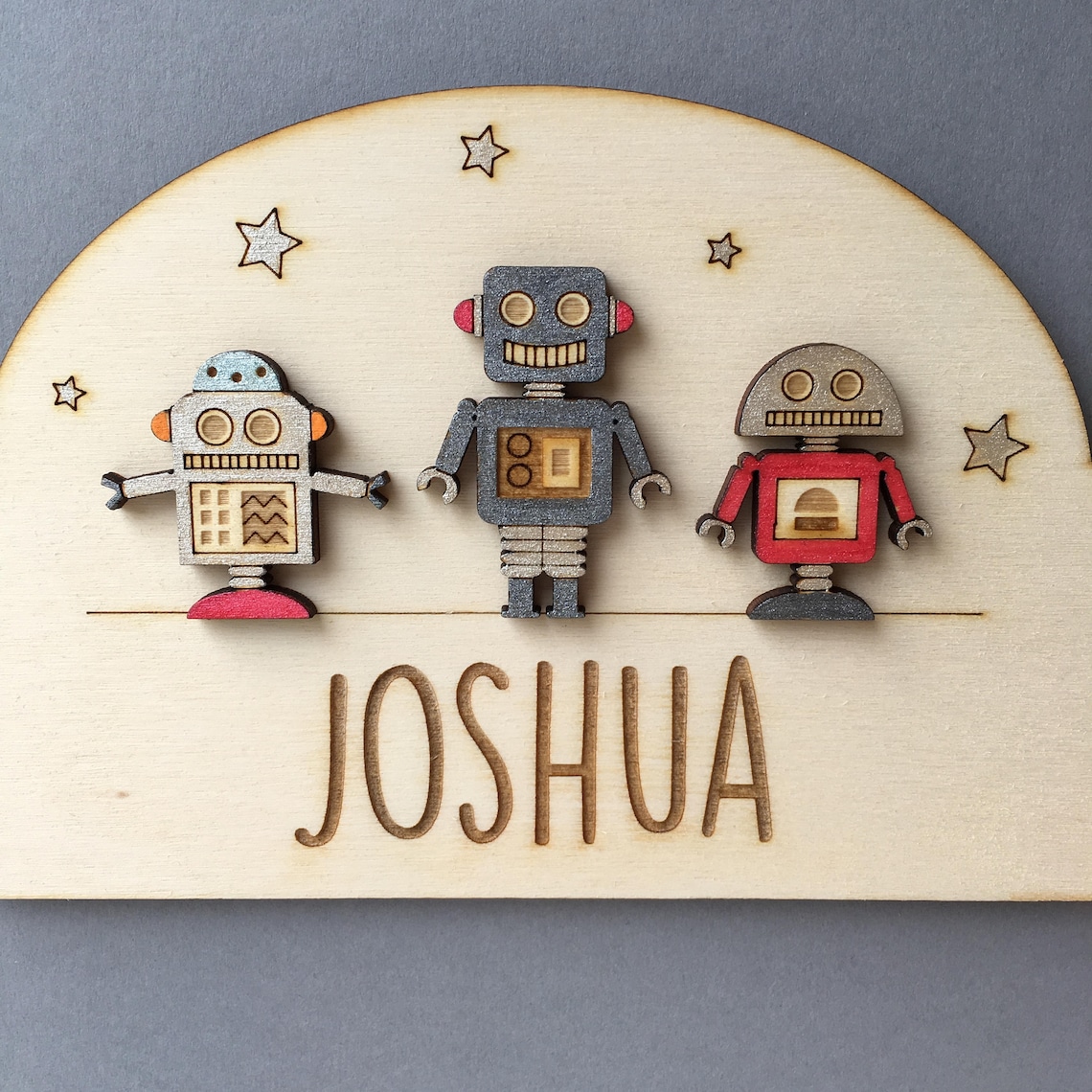 Robot Door Plaque Name Plaque Cheeky Robots Name Sign - Etsy UK