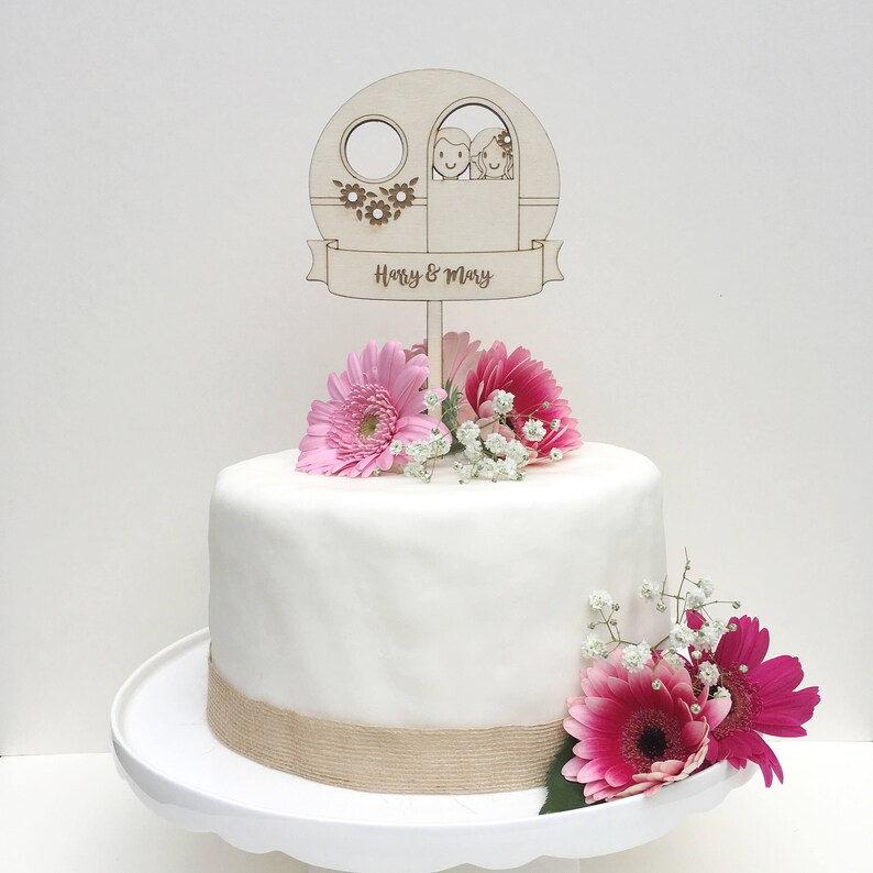 Vintage Caravan Wedding Cake Topper Wedding Topper Caravan | Etsy