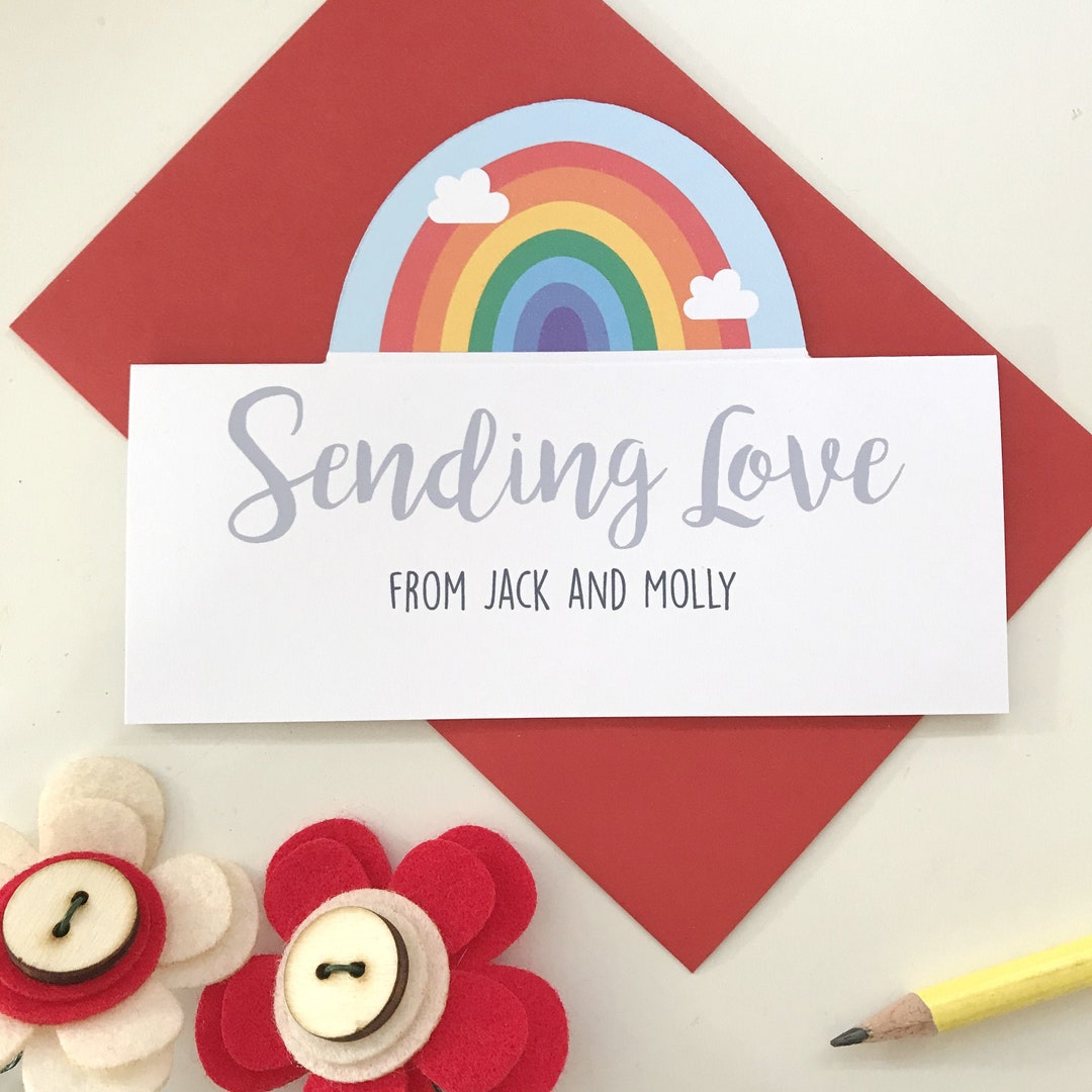 Sending Love Card Personalised Card Send Love to Family - Etsy