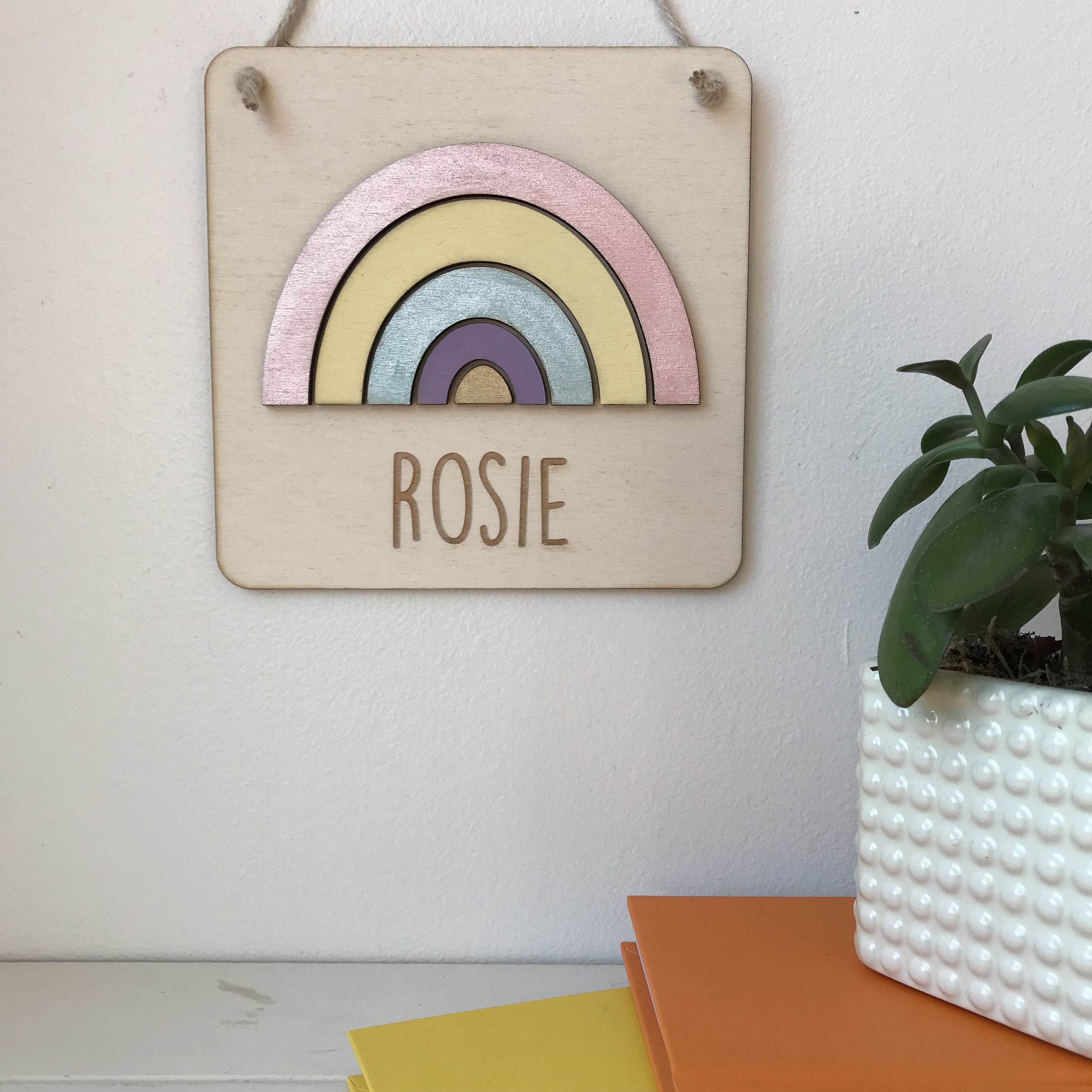 Rainbow Name Sign Rainbow Room Sign Rainbows Modern - Etsy