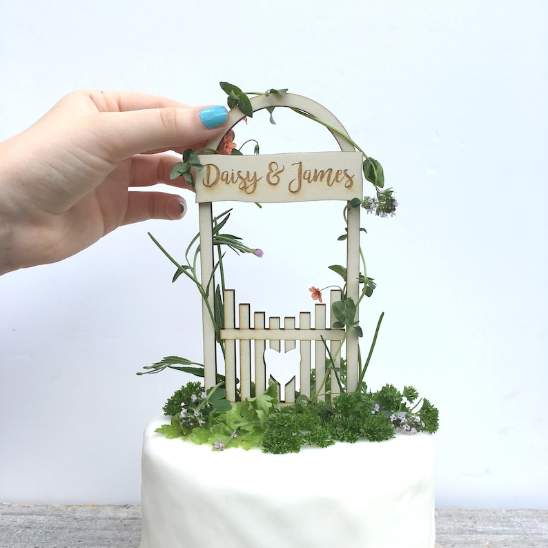 Rustic Love Gate Wedding Cake Topper - Etsy UK