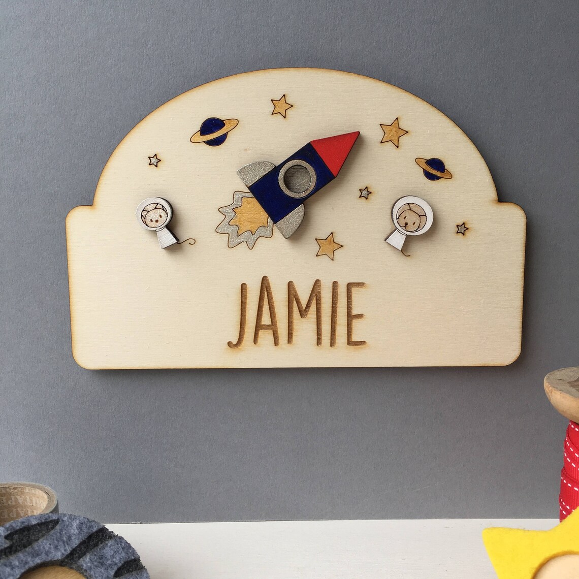 Personalised Space Door Sign Child's Room Sign Space - Etsy
