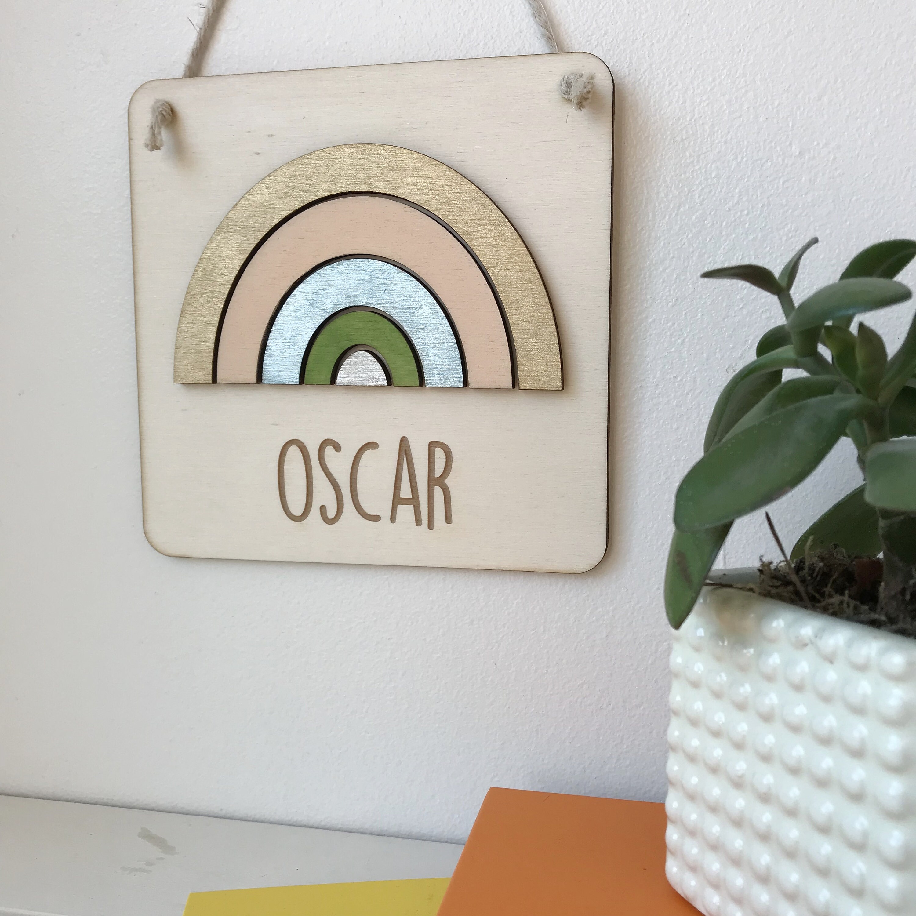 Rainbow Name Sign Rainbow Room Sign Rainbows Modern - Etsy