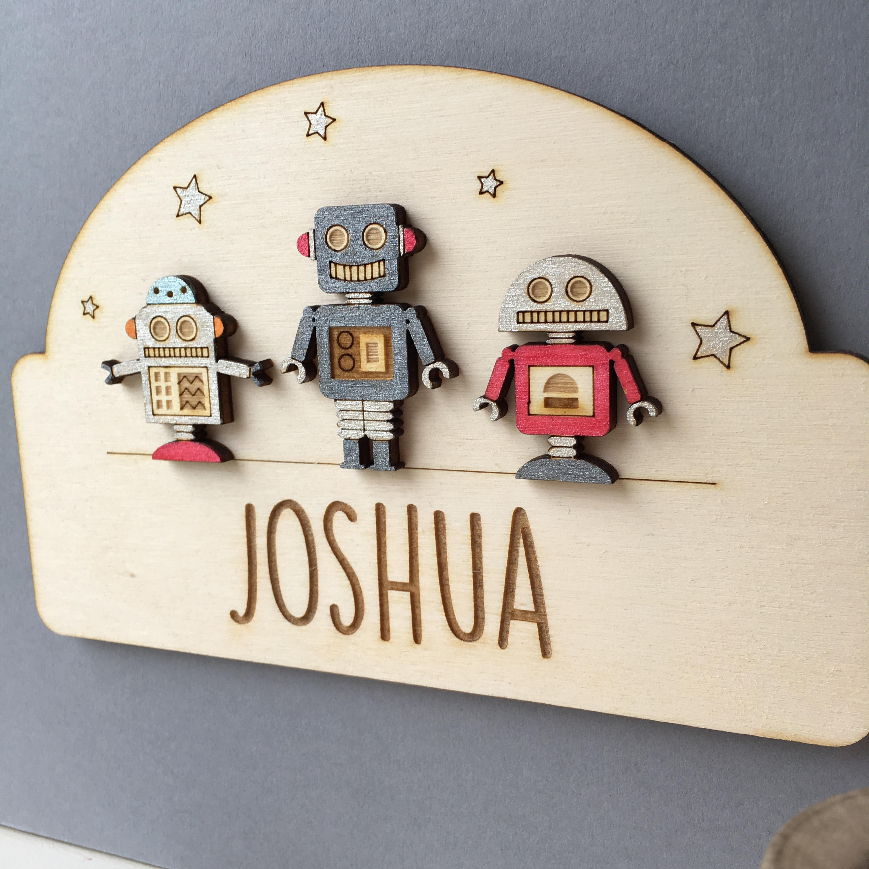 Robot Door Plaque | Name Plaque | Cheeky Robots | Name Sign - Etsy UK