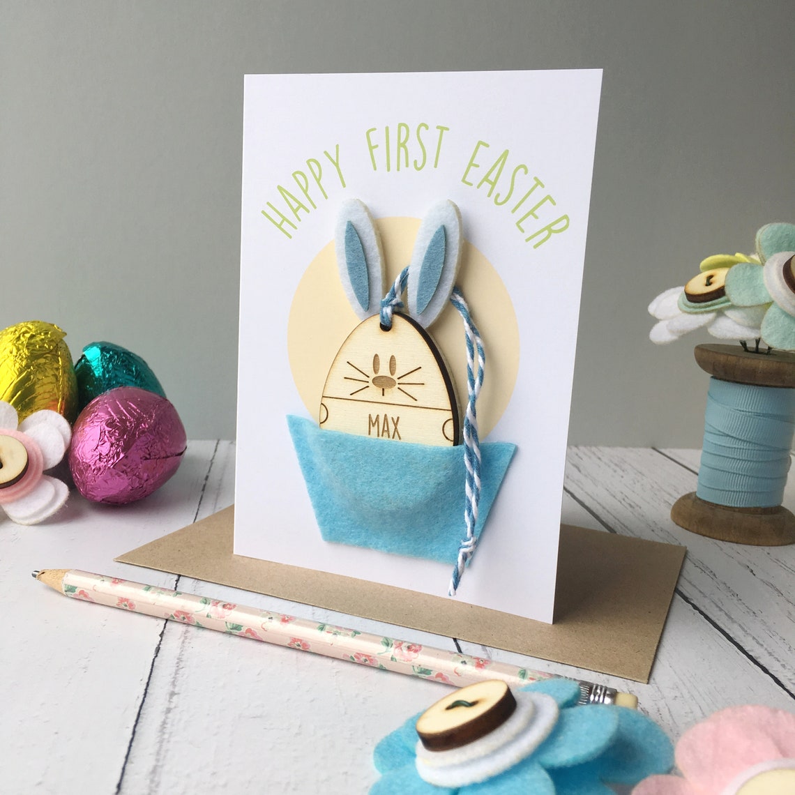 Baby's First Easter Card and Keepsake Ornament - Etsy