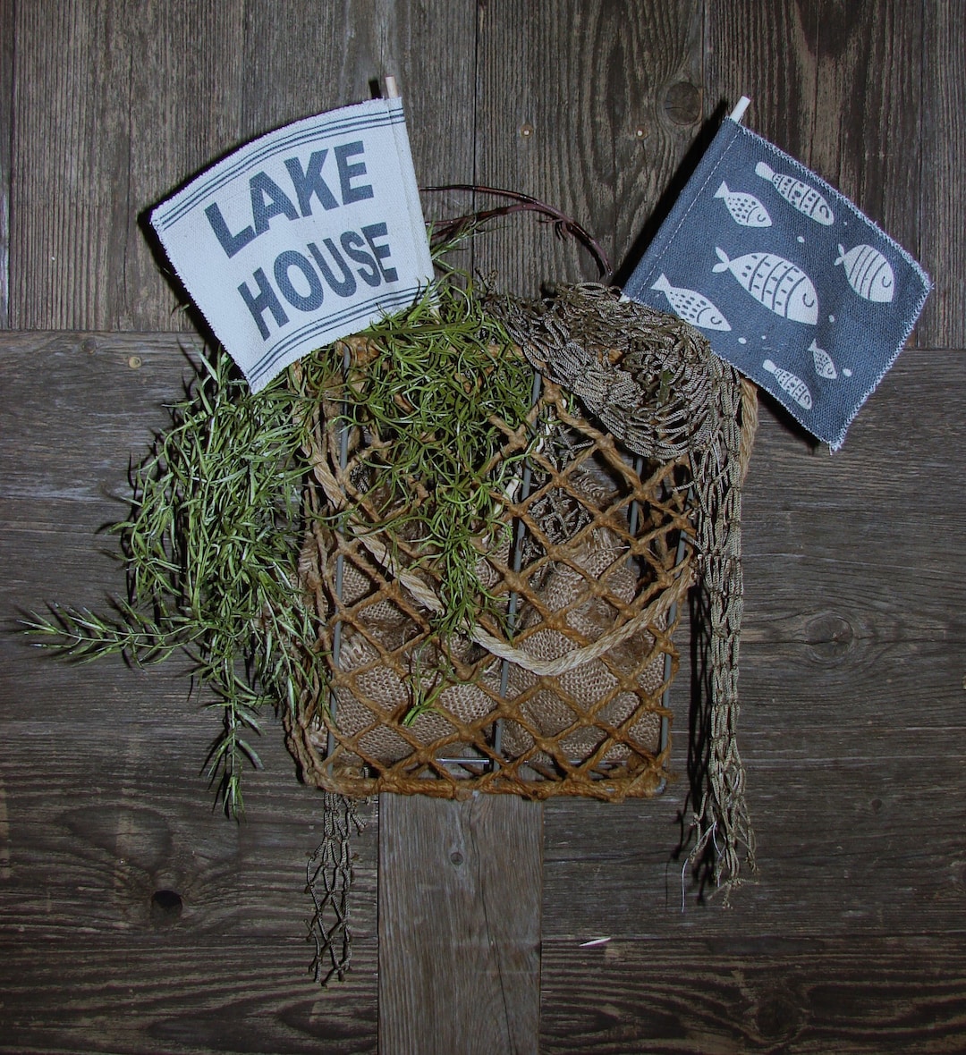 Set of Two Mini Lake Flags/ Navy Blue Lake Flag/fish Flag/ - Etsy