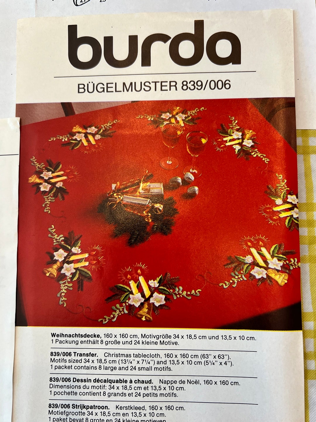 Embroidery Tablecloth Iron on Kit - Etsy