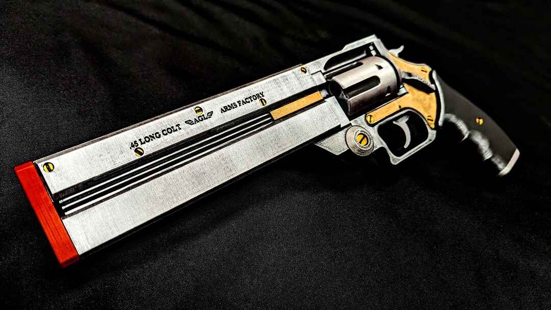 TRIGUN VASH'S STAMPEDE Inspired Gun Anime Gold Saddle Blaster Replica ...