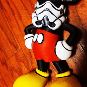 Mickey Mouse With Stormtrooper Helmet Figure a Gift for Any Star Wars ...