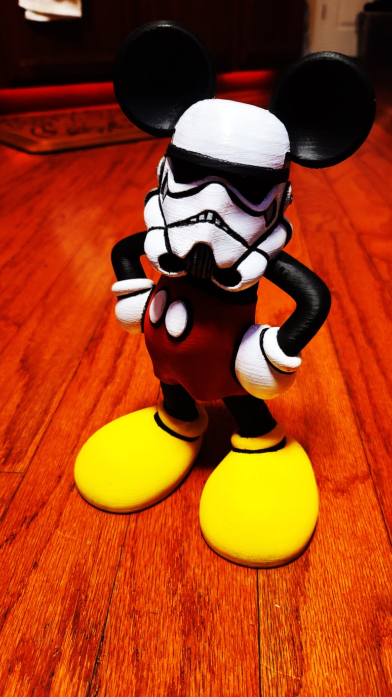 Mickey Mouse With Stormtrooper Helmet Figure a Gift for Any - Etsy