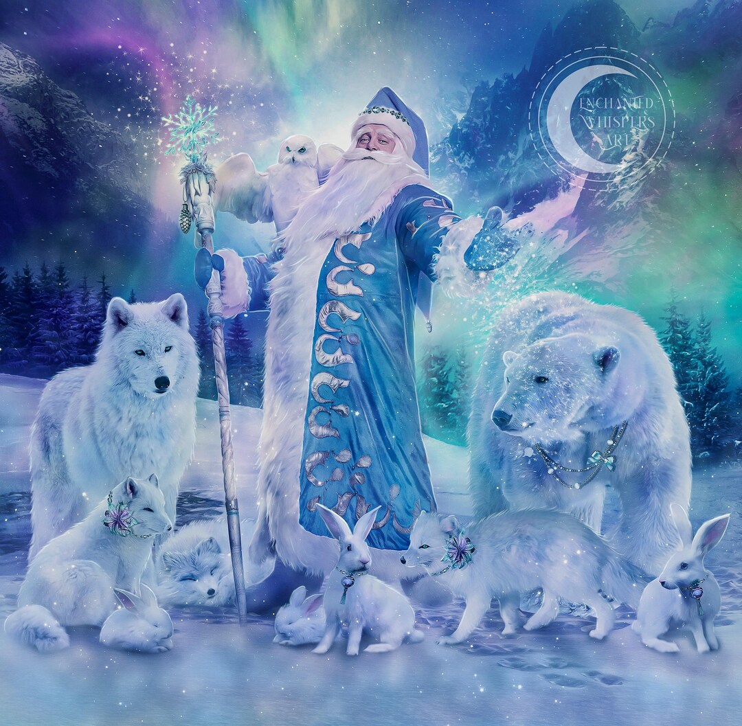 Fantasy Yule Santa Art Print: Winter Solstice Pagan Decor - Etsy