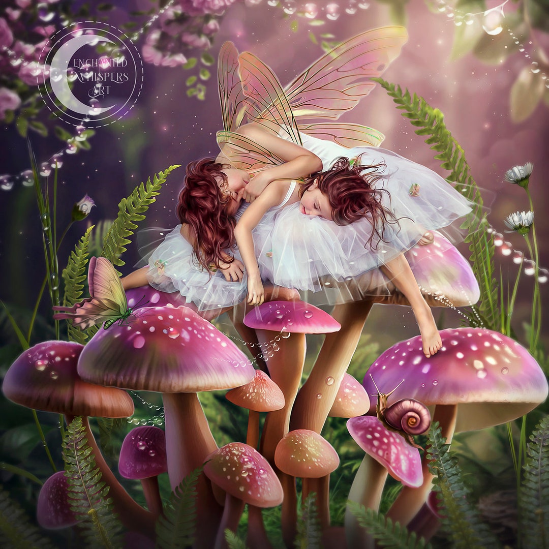 Fairy Sisters ART PRINT, Fantasy Fae Fine Art Print, Children's Wall ...