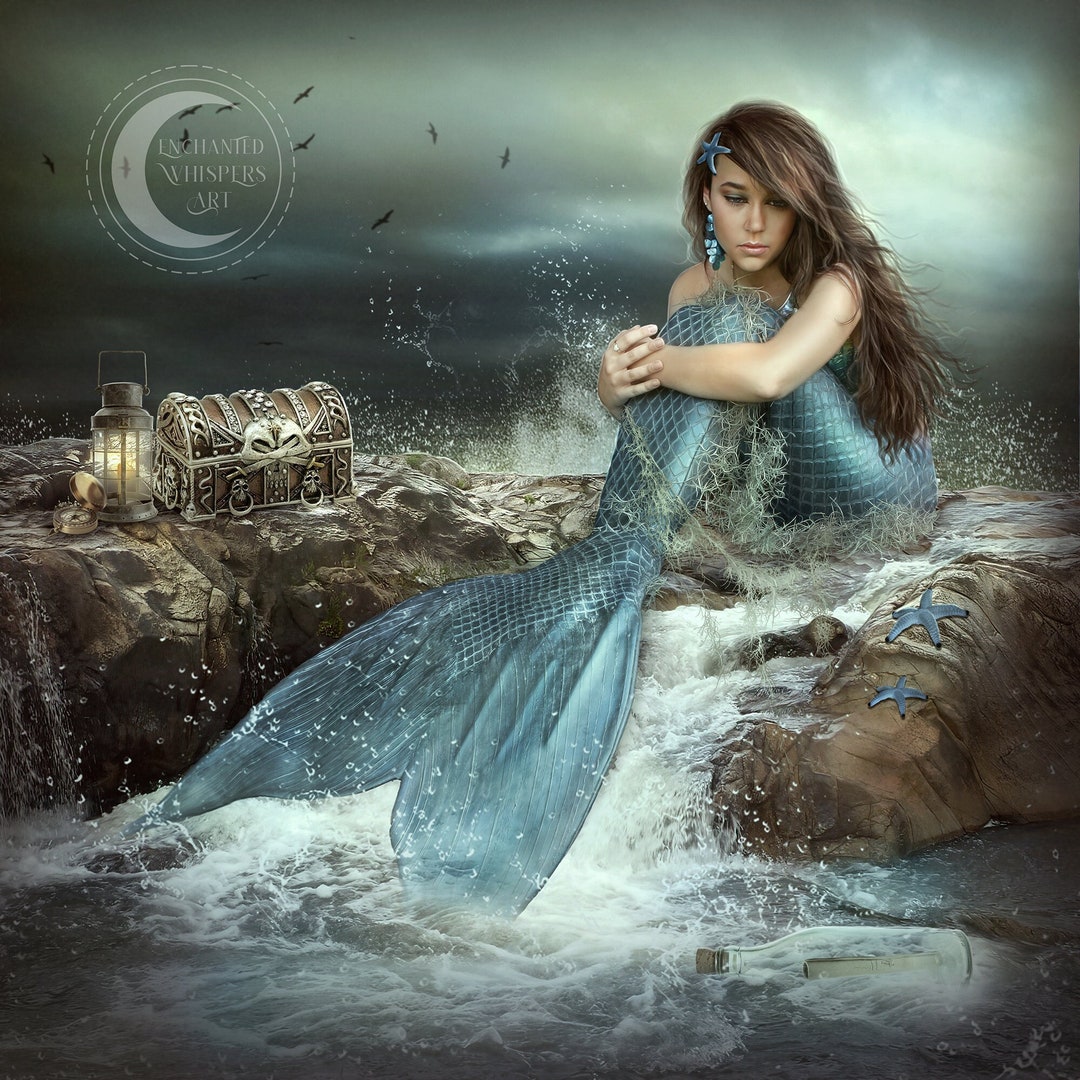 Mermaid Art Print- Mystical Siren, Ocean Mythology Wall Décor - Etsy