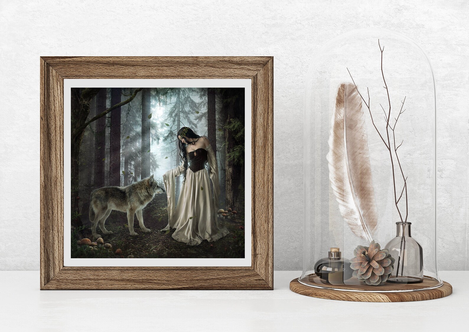 Wolf and Witch Art Print - Pagan Fantasy Artwork - Etsy