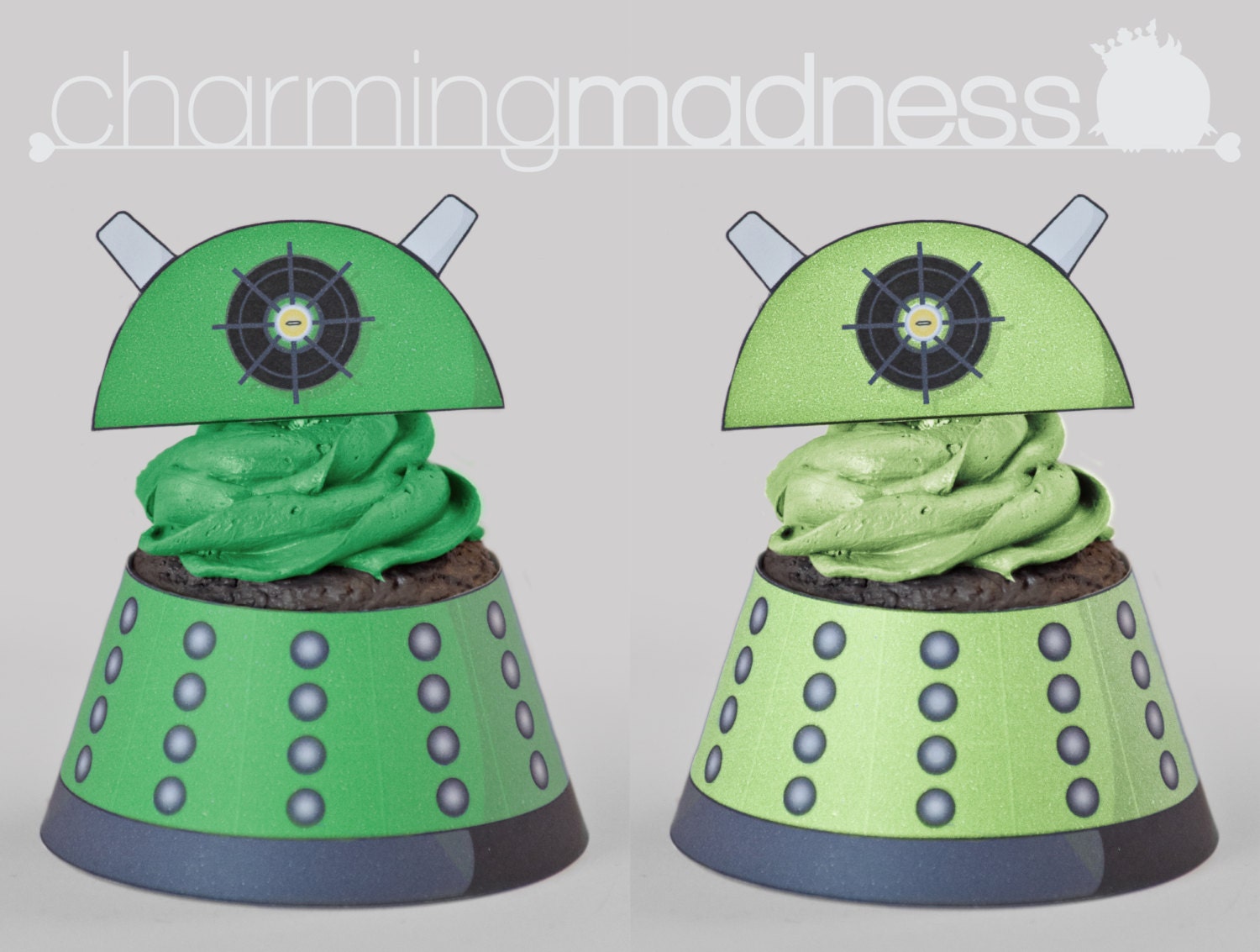 Dalek Inspired baby Shower Cupcake Wrappers & Toppers PDF - Etsy