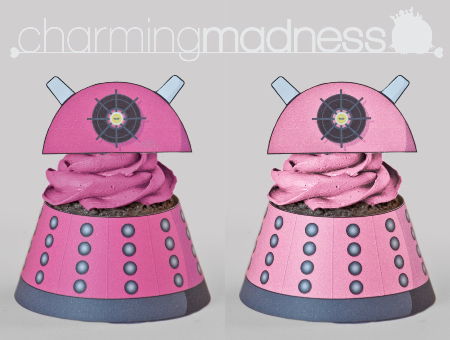 Dalek Inspired baby Shower Cupcake Wrappers & Toppers PDF - Etsy