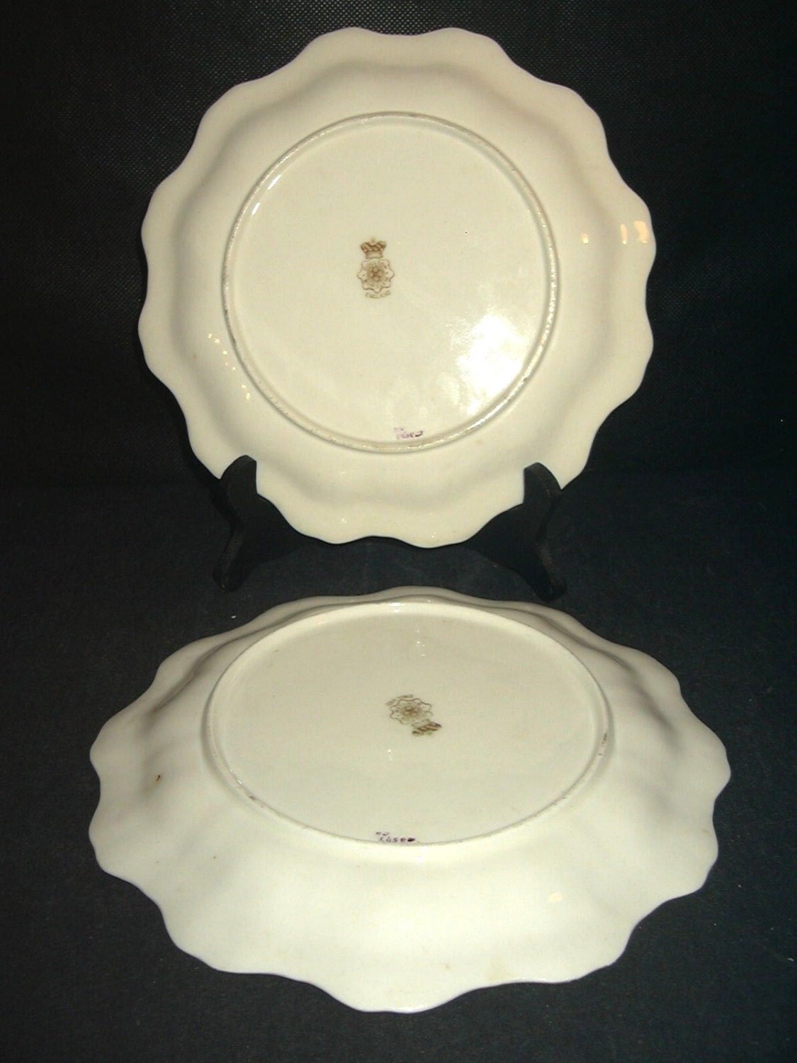 Doulton Burslem England Plates 2 Antique Autumn Leaf Design Brown 1880 ...