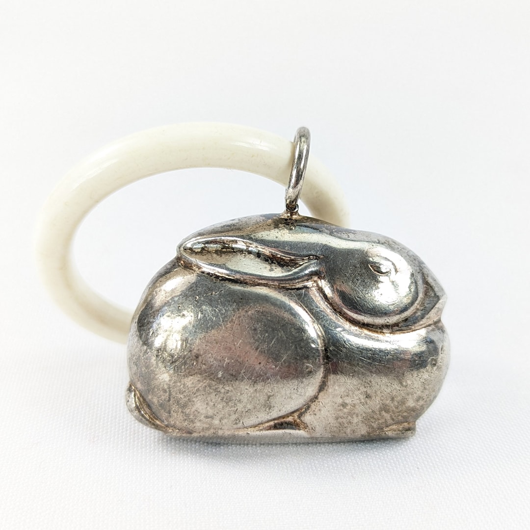 Art Deco Bunny Rattle Silver Plated Made by WMF 1930s - Etsy