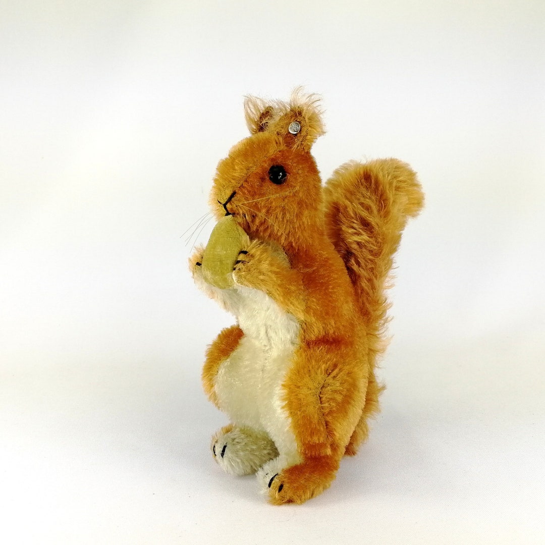 Steiff Squirrel With Button Velvet Nut 8 Inches 1949 to 1956 - Etsy