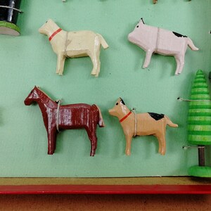 German Erzgebirge Wooden Miniature Farm Mint in Box Vintage 1950s - Etsy