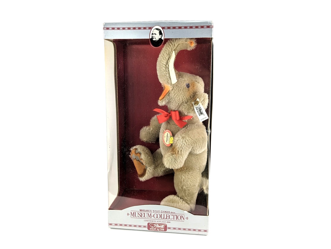 Steiff Elephant Jumbo With Mechanics Mib Vintage 1988 Produced Museum ...
