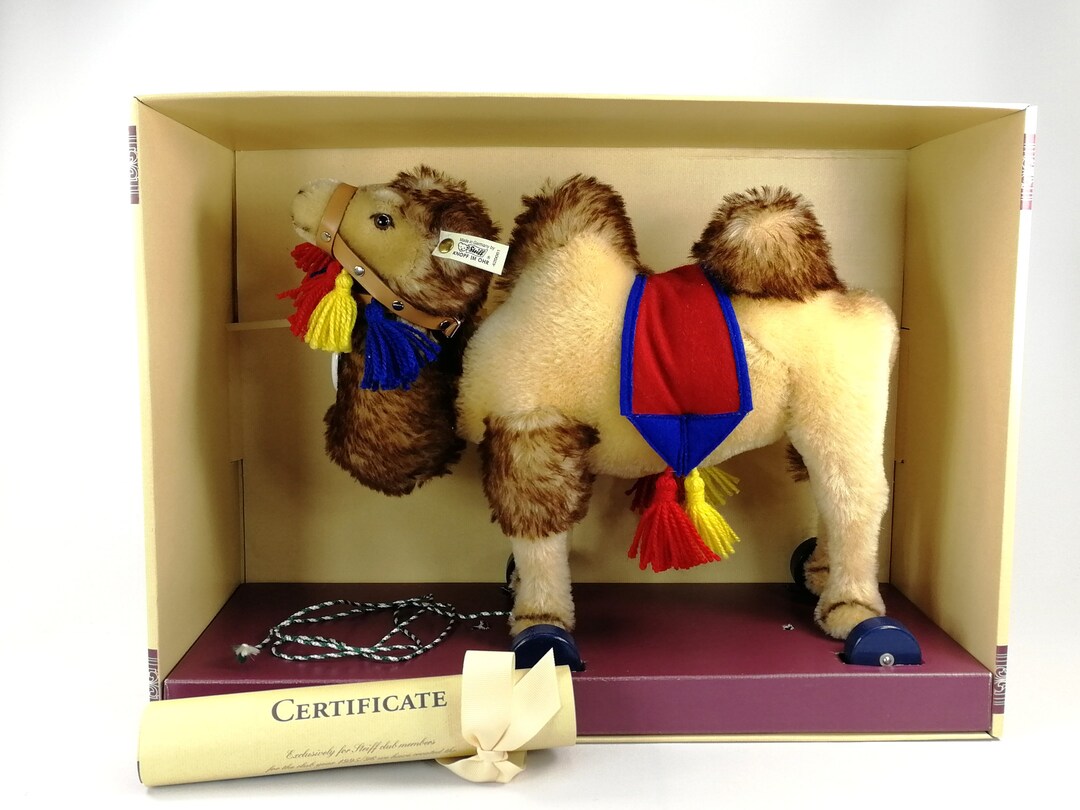 Steiff 1930 Camel on Wheels Mint in Box 1995 Vintage Replica 14 Inches ...