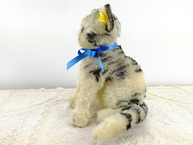 Steiff cat Susi with Steiff button label vintage sitting | Etsy