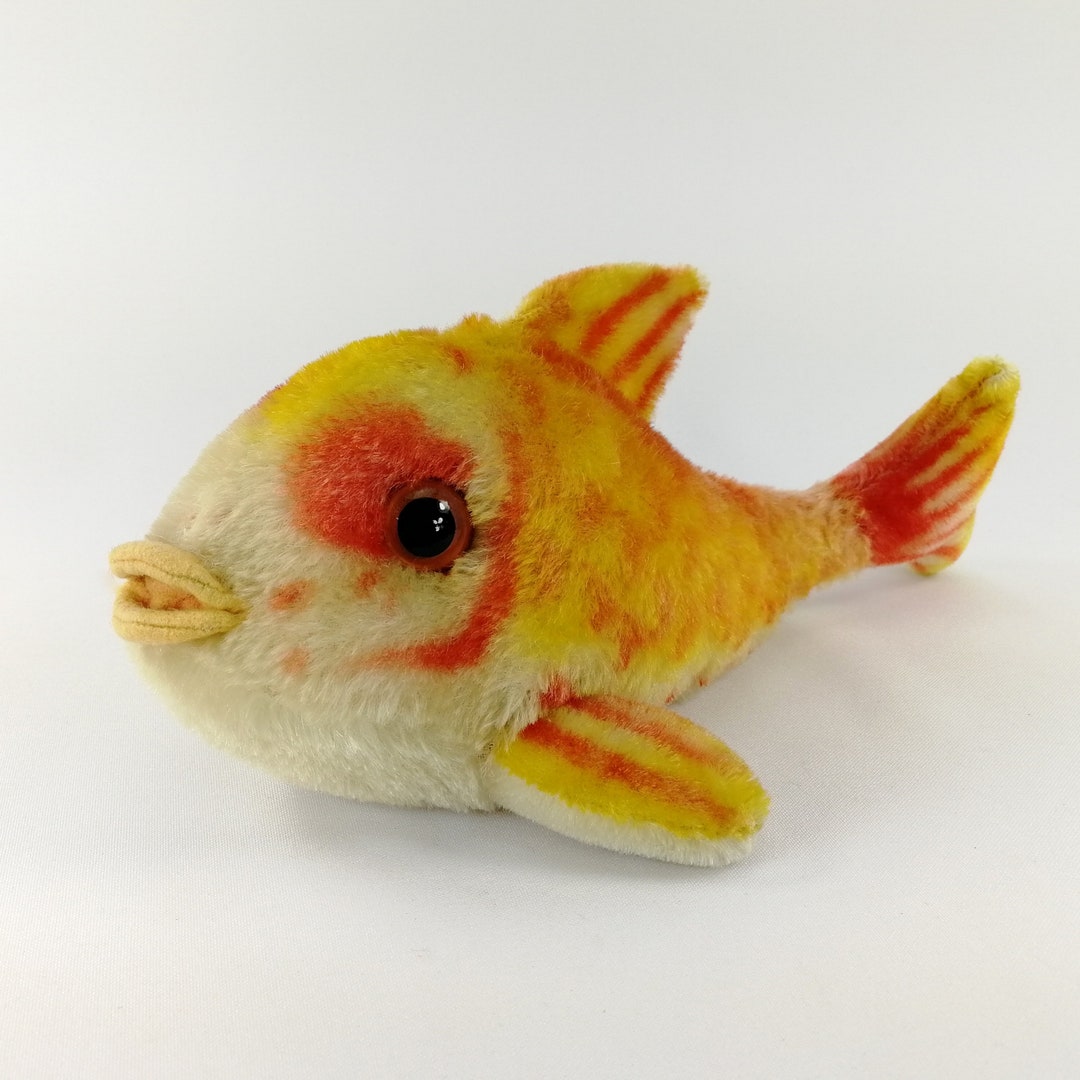 Steiff Fish Flossy Gold Red Midi 11 Inches Vintage 1960 to 1964 - Etsy