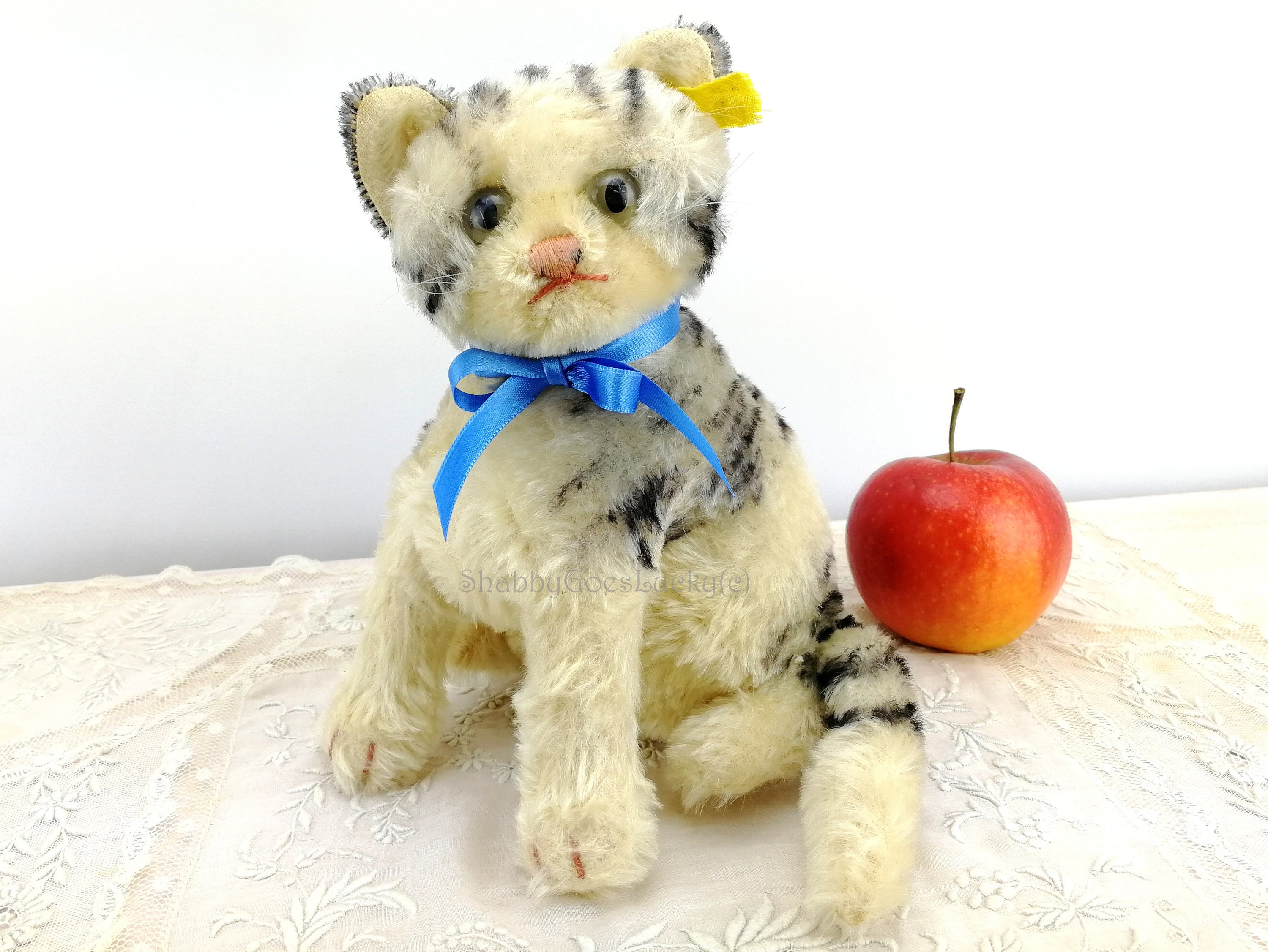 Steiff cat Susi with Steiff button label vintage sitting | Etsy