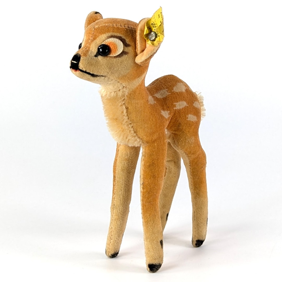 Steiff Bambi With Ids Vintage 1968 to 1972 Produced 6 Inches Velvet ...