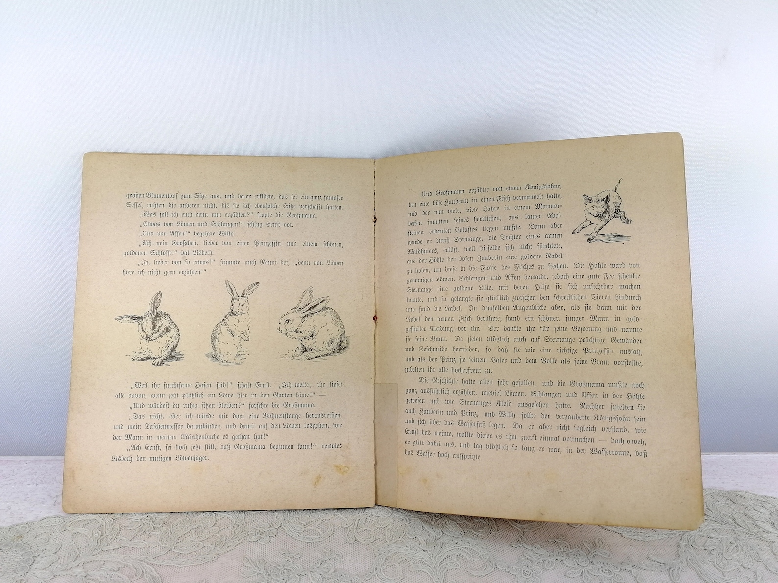 Antique German Childrens Book With Beautiful 1890s Lithographs - Etsy