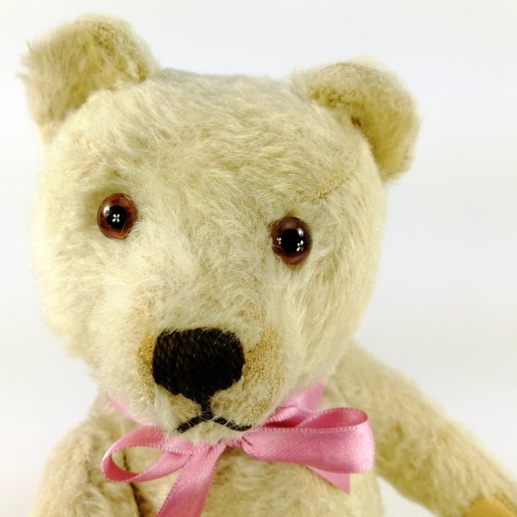 White Steiff Teddy Bear 13 Inches Vintage Made 1950 to 1964 White Steiff Teddy Bear 13 Inches Vintage Made 1950 to 1964